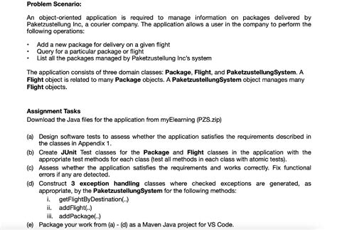 Solved Problem Scenario An Object Oriented Application Is