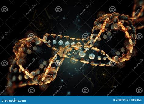 Molecular Chains Of Dna Forming Intricate Patterns And Shapes Stock Illustration Illustration