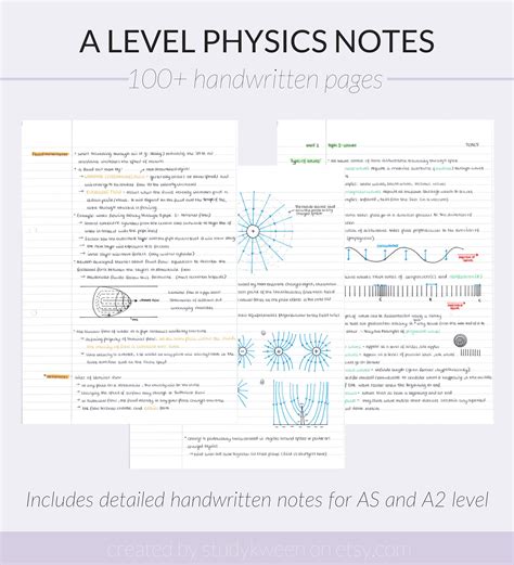 A Level Physics Ultimate Notes Handwritten Revision Notes Etsy
