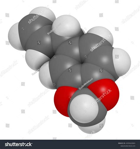 Safrole Mdma Precursor Molecule 3d Rendering Stock Illustration