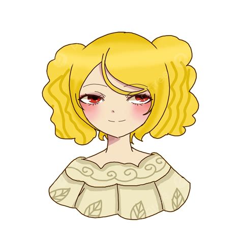 anime girl avatar simple material de dibujos animados original personaje hermoso elemento png