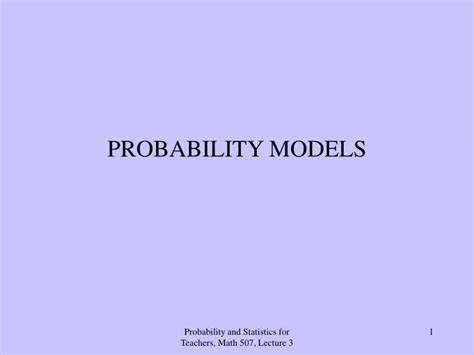 PPT PROBABILITY MODELS PowerPoint Presentation Free Download ID 5261580