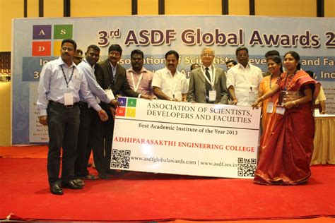 Adhiparasakthi Engineering College Asdf Global Awards 2013 Asdf