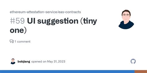 ui suggestion tiny one · issue 59 · ethereum attestation service eas