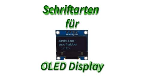 Schriftarten Für Oled Display Arduino Arduino