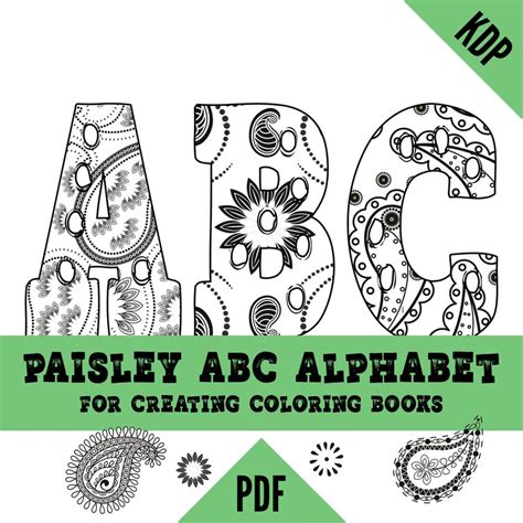 Paisley Coloring Page Etsy