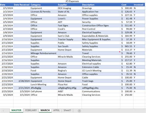 How To Input Data In A Monthly Spreadsheet That Updates The Master With