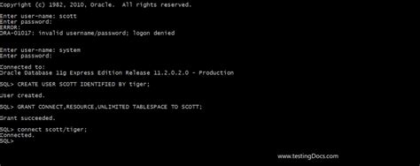 Setup Sample Schema In Oracle TestingDocs