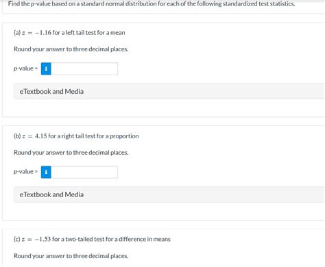 Find The P Value Based On A Standard Normal