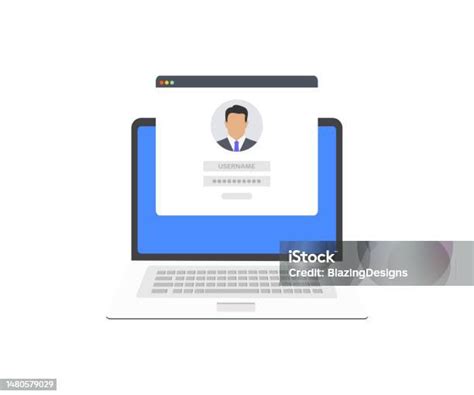 화면에 로그인 및 암호 양식 페이지 등록 페이지가 있는 노트북 로그인 페이지 사용자 권한 부여 노트북 및 온라인 로그인 양식