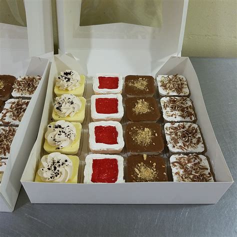Assorted Cheese Cake Squares On Plate Daskals Delights