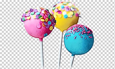 뿌리 수채화 페인트 젖은 잉크 롤리팝 음식 베이킹 컵 제과 Png Klipartz