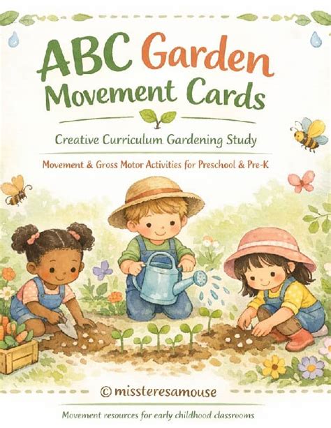 Gardening Creative Curriculum Cards By Miss Teresa Mouse Tpt