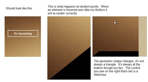 Xaml Black Triangle Drawn On Grid Background Instead Of Grid S