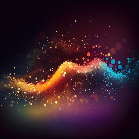 Premium Photo Blurred Bokeh Waves Particles Abstract Background Generative Ai