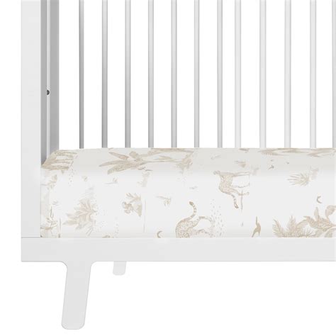 Organic Crib Sheet Safari Gentle Nursery Shop