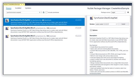 Create Word Document In Asp Net Syncfusion
