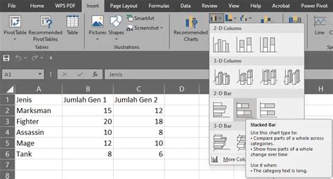 Cara Membuat Stacked Bar Chart Di Excel Tutorial Excel Lengkap