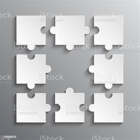 Infographic 퍼즐 8 회색 별도 조각 모자이크 세부 사항 타일 부품 사각형 데이터 퍼즐입니다 조각그림 맞추기에 대한 스톡 벡터 아트 및 기타 이미지 Istock