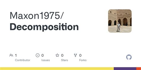 Github Maxon1975 Decomposition