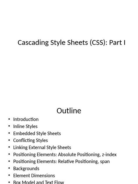 Css Part I Pdf