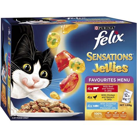 Felix Sensations Jellies Favourites Menu Wet Cat Food 12 X 85g Big W