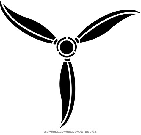 Free Printable Propeller Stencil Template Pattern And Stencils