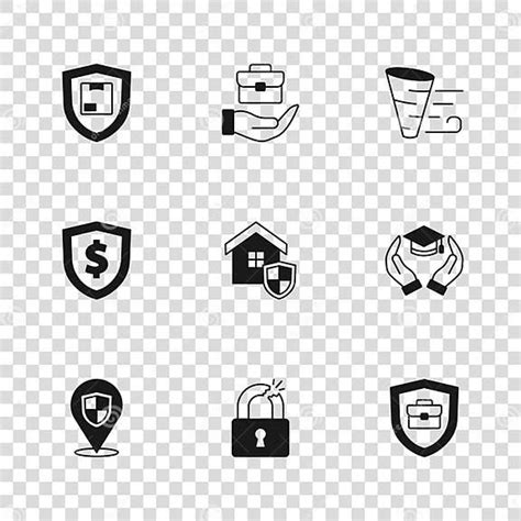 Set Broken Or Cracked Lock Education Grant Briefcase With Shield House Tornado Delivery