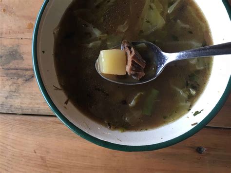 Moose Soup With Garden Vegetables Venison For Dinner