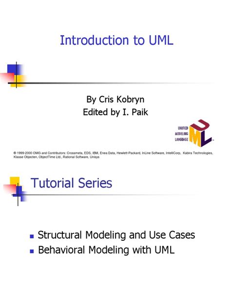 Uml Omg Use Case Unified Modeling Language