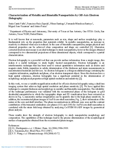 Pdf Characterization Of Metallic And Bimetallic Nanoparticles By Off