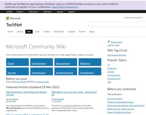 microsoft nimmt das technet wiki außer betrieb ab 5 dez 2023 nur