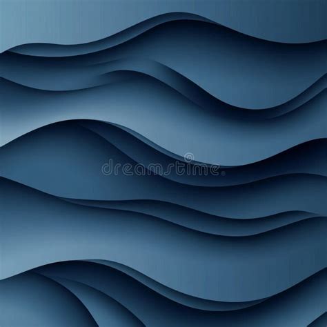 Textured Layers Of Deep Blue Waves Creating A Calming And Serene Background Design Stock Image
