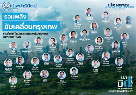 เลือดใหม่ เปิดรายชื่อ 33 ว่าที่ผู้สมัคร ส ส กทม พรรคประชาธิปัตย์