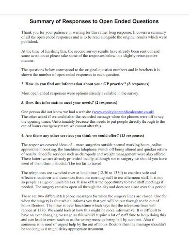 Open Ended Questions Examples To Download