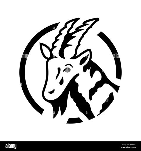A Simple Goat Head Logo Vector Design Stock Vector Image And Art Alamy