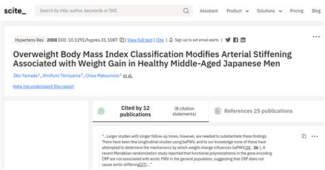 Citation Report Overweight Body Mass Index Classification Modifies Arterial Stiffening