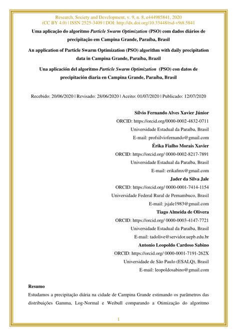 Pdf An Application Of Particle Swarm Optimization Pso Algorithm
