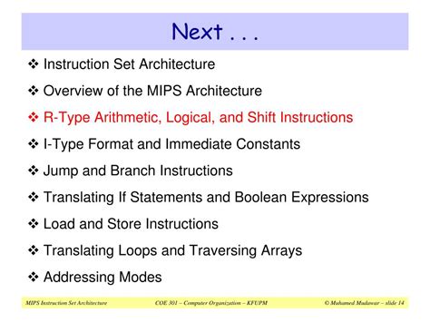 Ppt Mips Instruction Set Architecture Powerpoint Presentation Free Download Id5674747