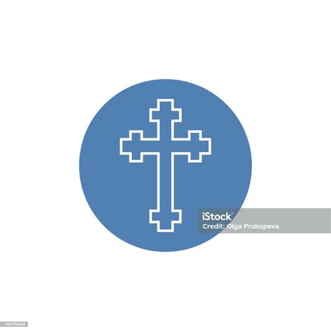 십자가의 벡터 그림입니다 종교 아이콘입니다 실루엣 플랫 스타일 0명에 대한 스톡 벡터 아트 및 기타 이미지 0명 교회 기독교 Istock