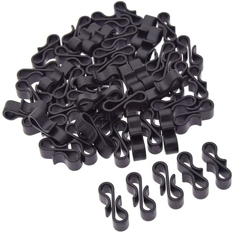 50pcs Black S Shaped Gutter Hanging Hook Wedding O Grandado