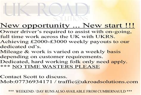 Scott Macdonald On Linkedin Owner Drivers Wanted
