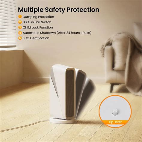 Acekool Space Heater Hf2 Portable 16 Wifi 1500w Space Heater 80° Oscillation Like New Buya