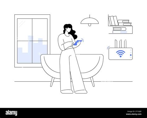 Wireless Networks Abstract Concept Vector Illustration Stock Vector