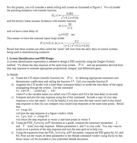 Solved The Proportional Integral Differential Controller Is