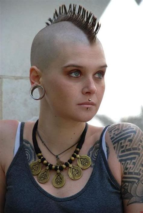 8 11 Short Hair Mohawk Punk Hair Girl Mohawk