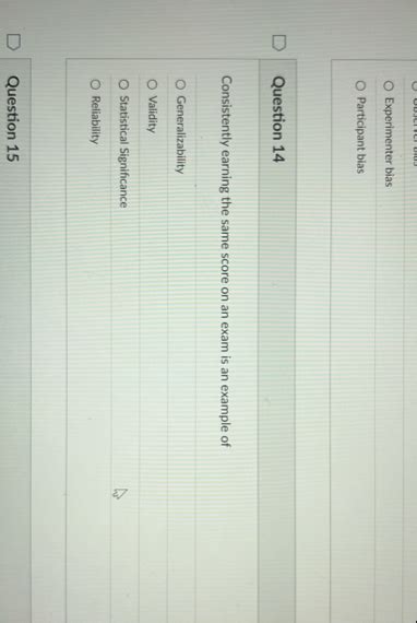 Solved Experimenter Biasparticlpant Blasquestion