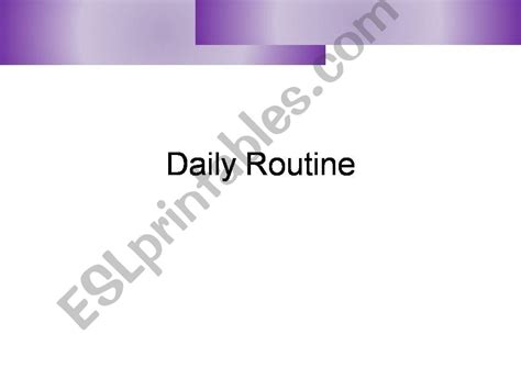 ESL English PowerPoints Daily Routine