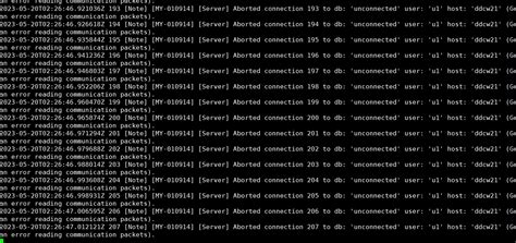 MYSQL案例 005 日志中存在大量 MY 010914 Server Aborted connection 腾讯云开发者社区 腾讯云