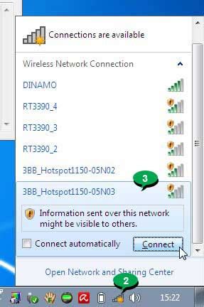เชอมตอผาน Wifi ใน Windwos